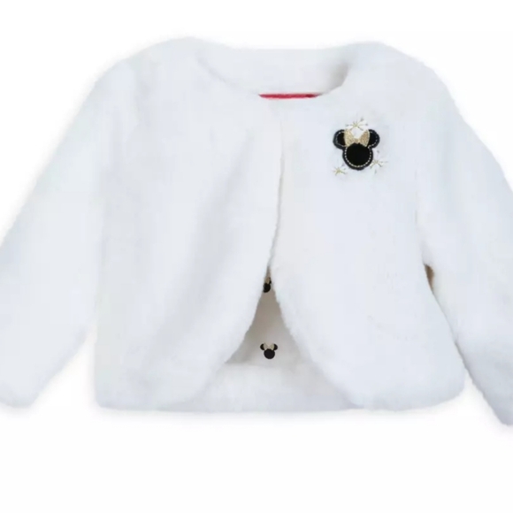 Disney | Jackets & Coats | Disney Baby Girls Minnie Mouse Faux Fur Coat ...